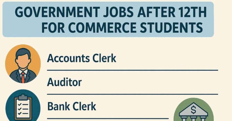 Best Govt Jobs for 12th Pass Commerce Students
